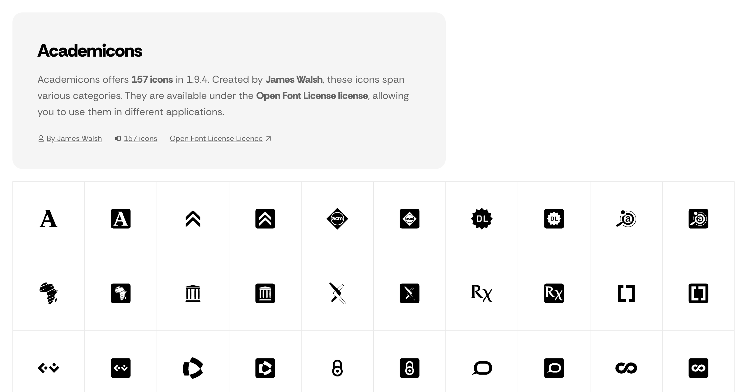 Academicons Icons - 158 SVG Icons - Iconbuddy