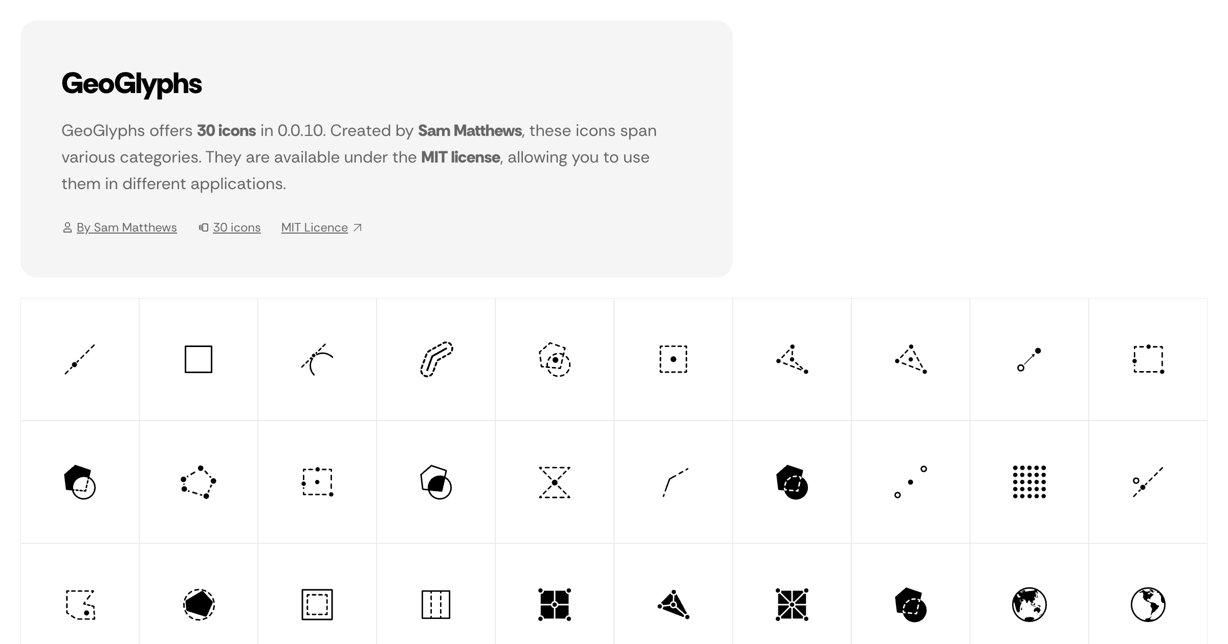 GeoGlyphs Icons - 30 SVG Icons - Iconbuddy
