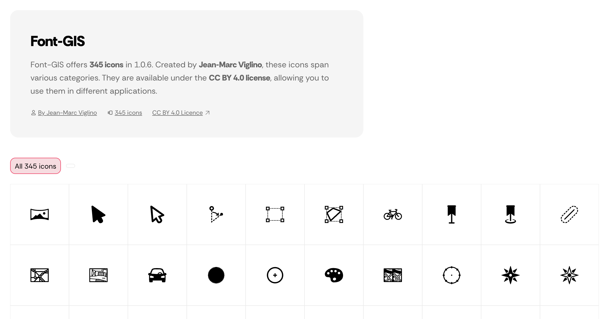 Font-GIS Icons - 367 SVG Icons - Iconbuddy