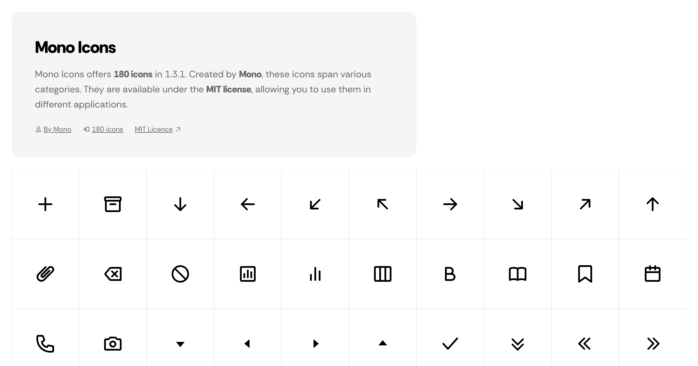 Mono Icons Icons - 180 SVG Icons - Iconbuddy