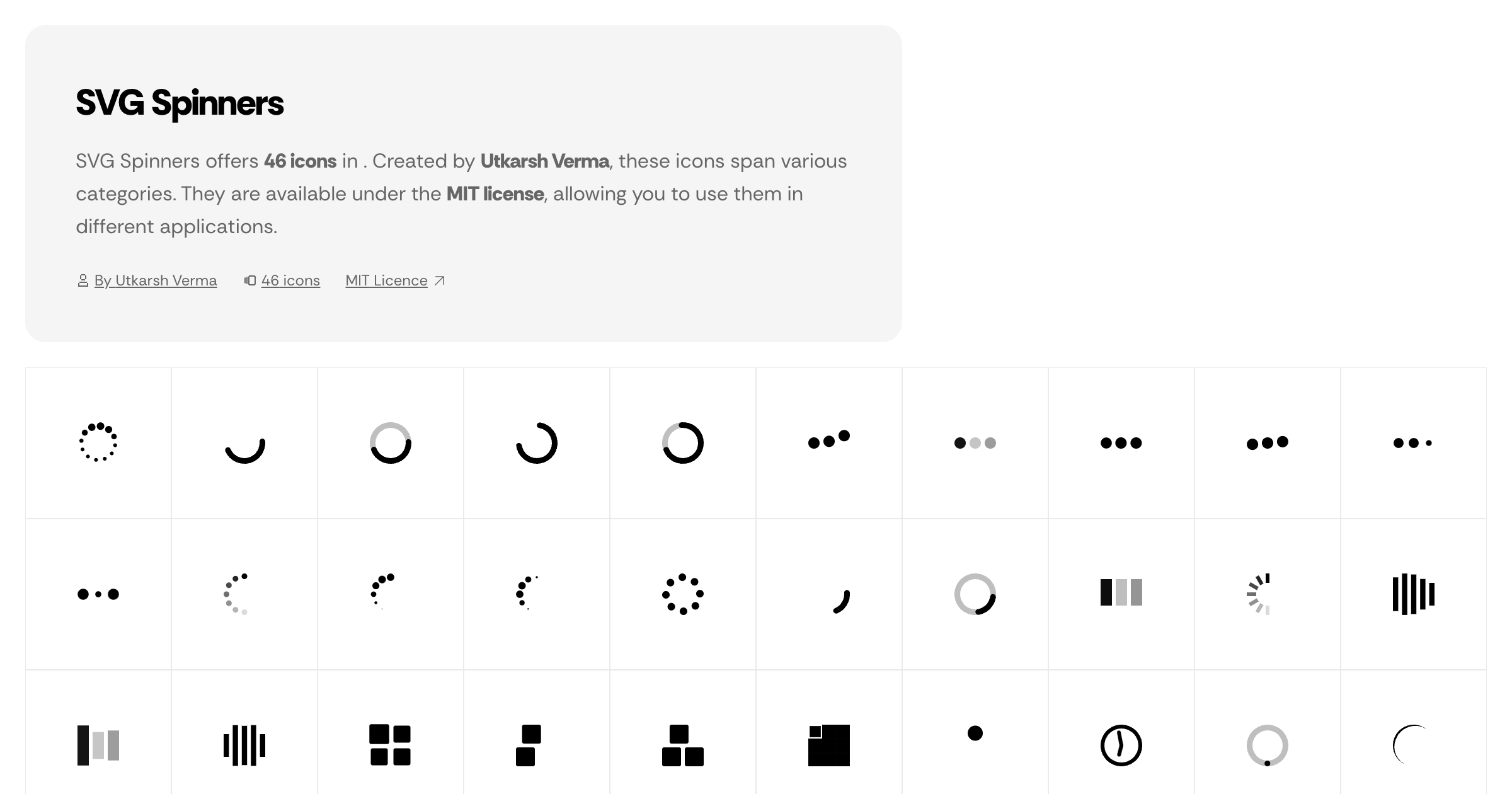 SVG Spinners SVG free icons collection — Iconbuddy